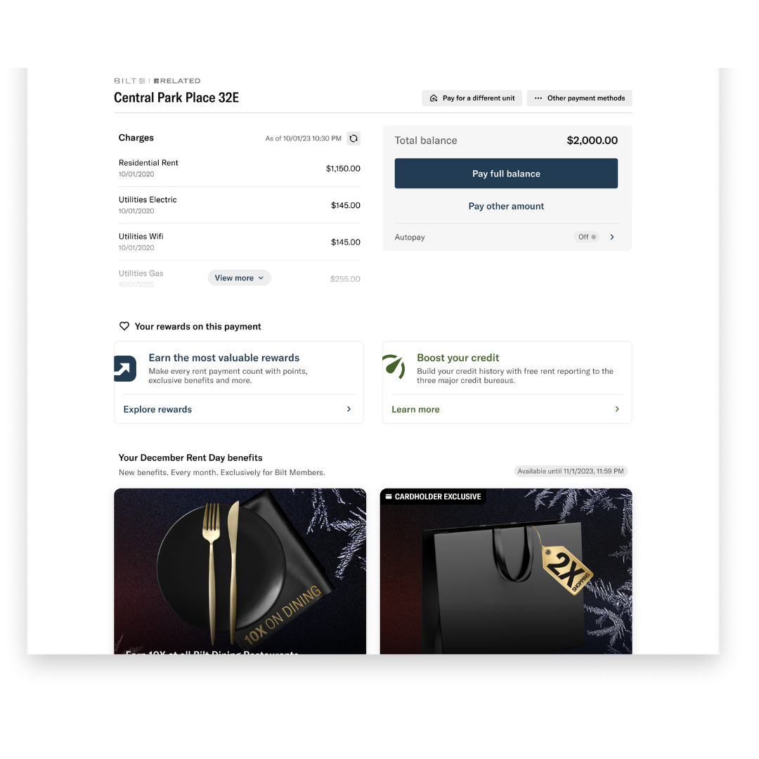 Make a rent payment – Bilt Rewards Support